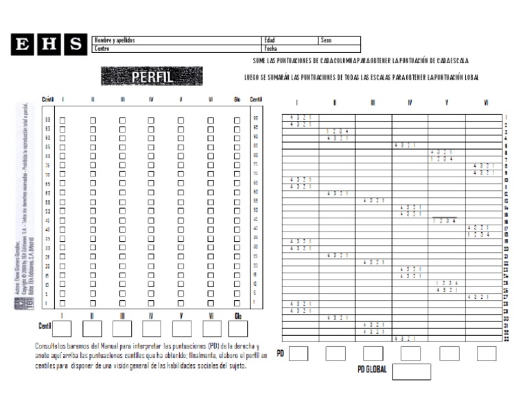 Hoja de Perfil - Ehs | PDF