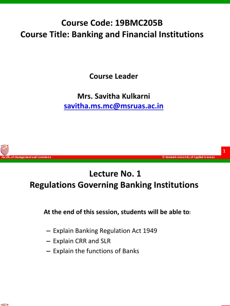 19BMC205B - Unit1 - Nature of Banking Business | PDF | Non Bank ...