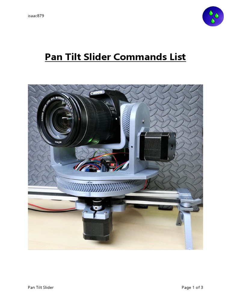 Pan Tilt Mount Slider Commands List | PDF | Computer Hardware | Computer Science