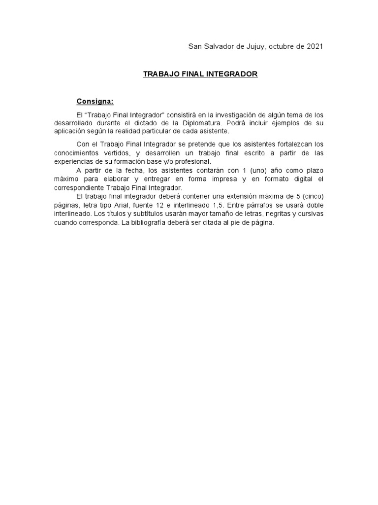 Trabajo Final Integrador | PDF