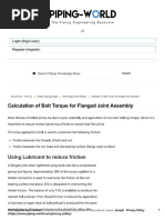 Suggested Torque Values For Use With Teadit 905 Metalbest Gaskets ...