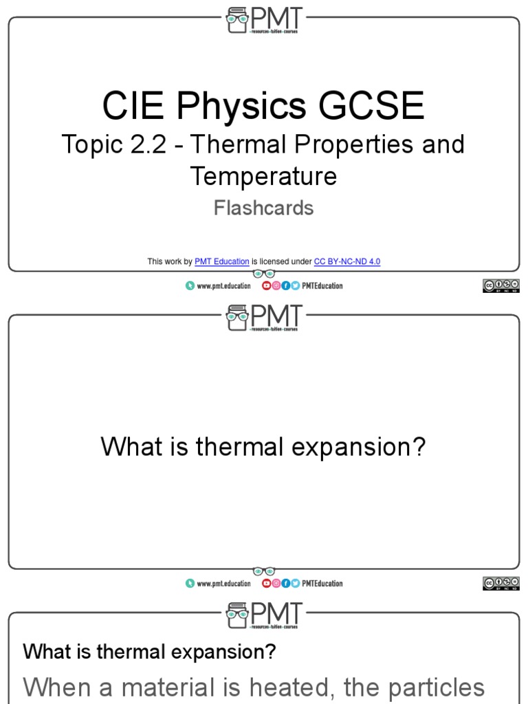 GCSE Physics: Thermal Properties | PDF | Temperature | Latent Heat