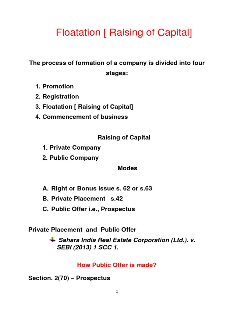 1 - Prospectus - Meaning and Kinds | PDF | Prospectus (Finance ...