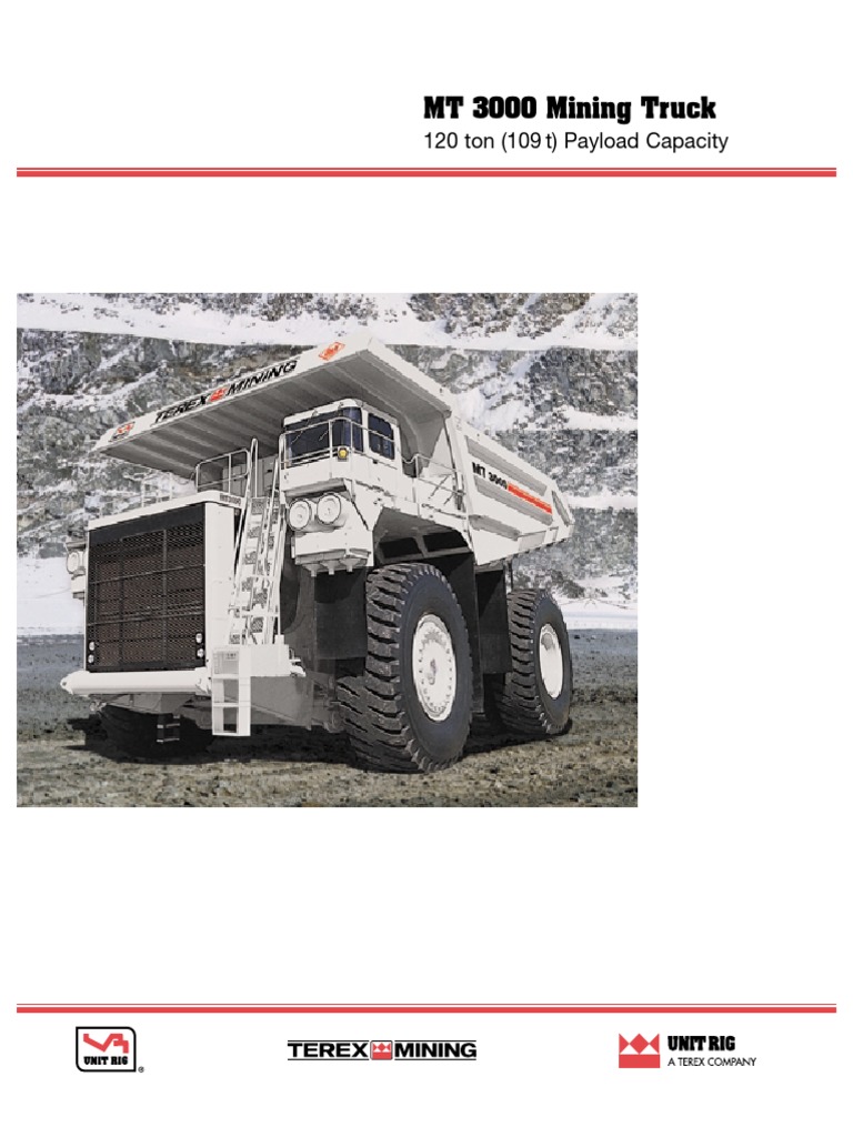 MT 3000 Mining Truck: 120 Ton (109 T) Payload Capacity | PDF ...