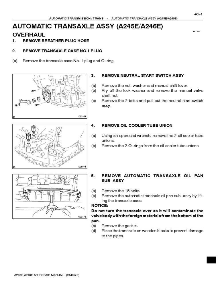 Toyota Automatic Transmission Diagram