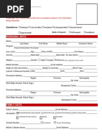 Barangay Census Form | PDF