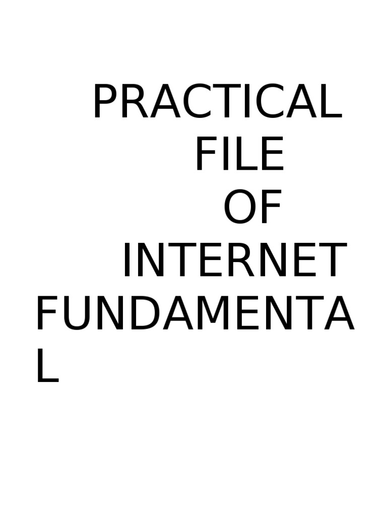 Kuk Internet Fundamentals Practicle File | PDF | Ip Address | Bit