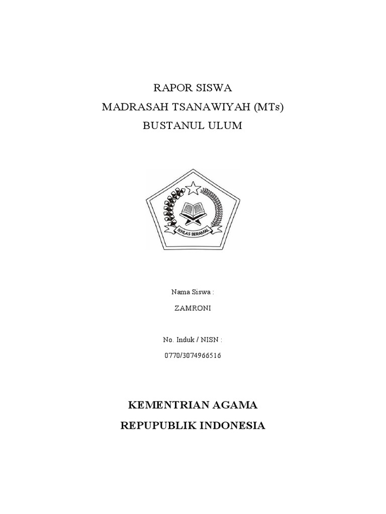 Sampul Raport Siswa | PDF
