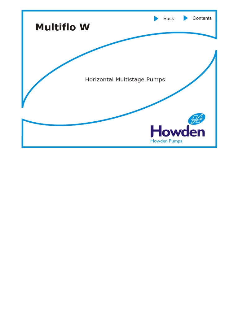 Multiflo W: Horizontal Multistage Pumps | PDF | Pump | Bearing (Mechanical)