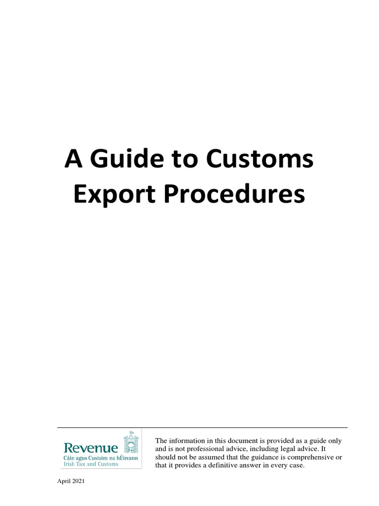 Export Guide for Irish Traders | PDF | Customs | European Union