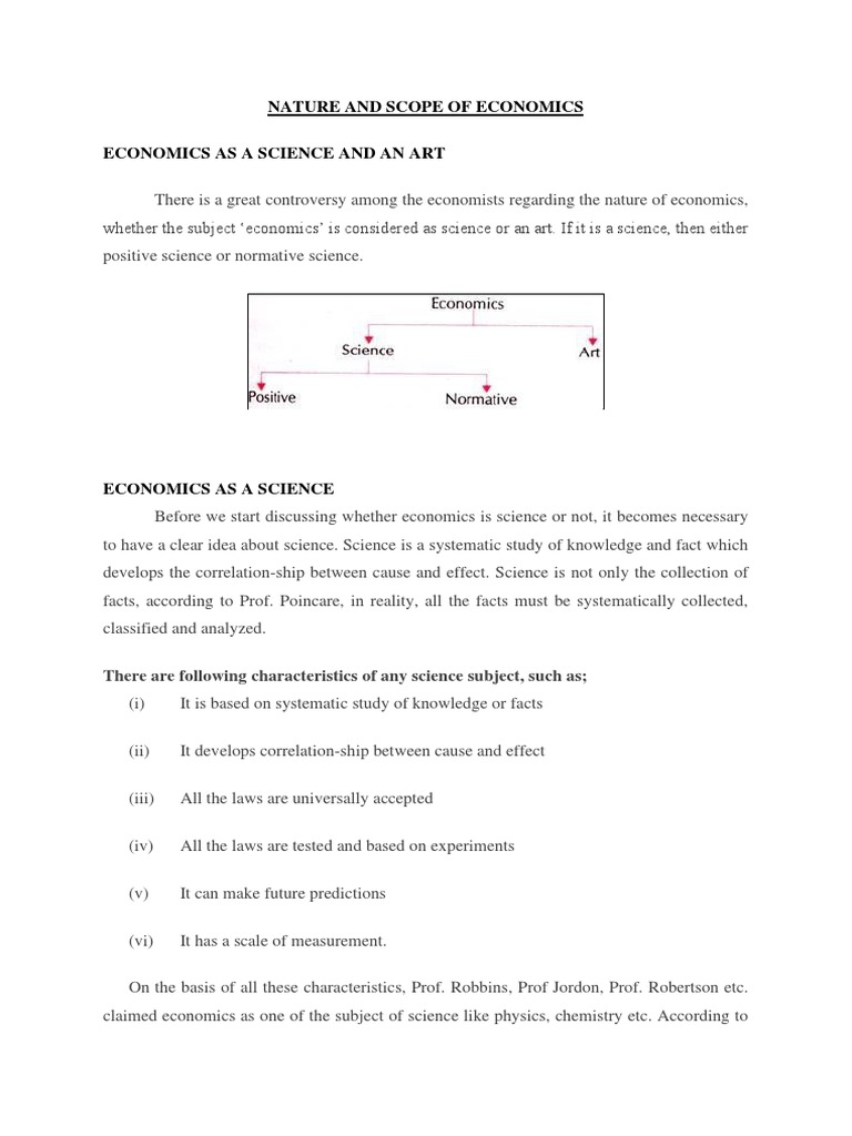 Unit-1 NATURE AND SCOPE OF ECONOMICS (Part-2 | PDF | Economics | Normative