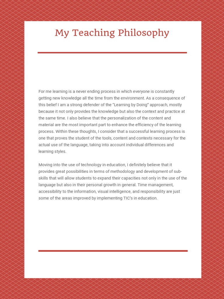 My Teaching Philosophy | PDF