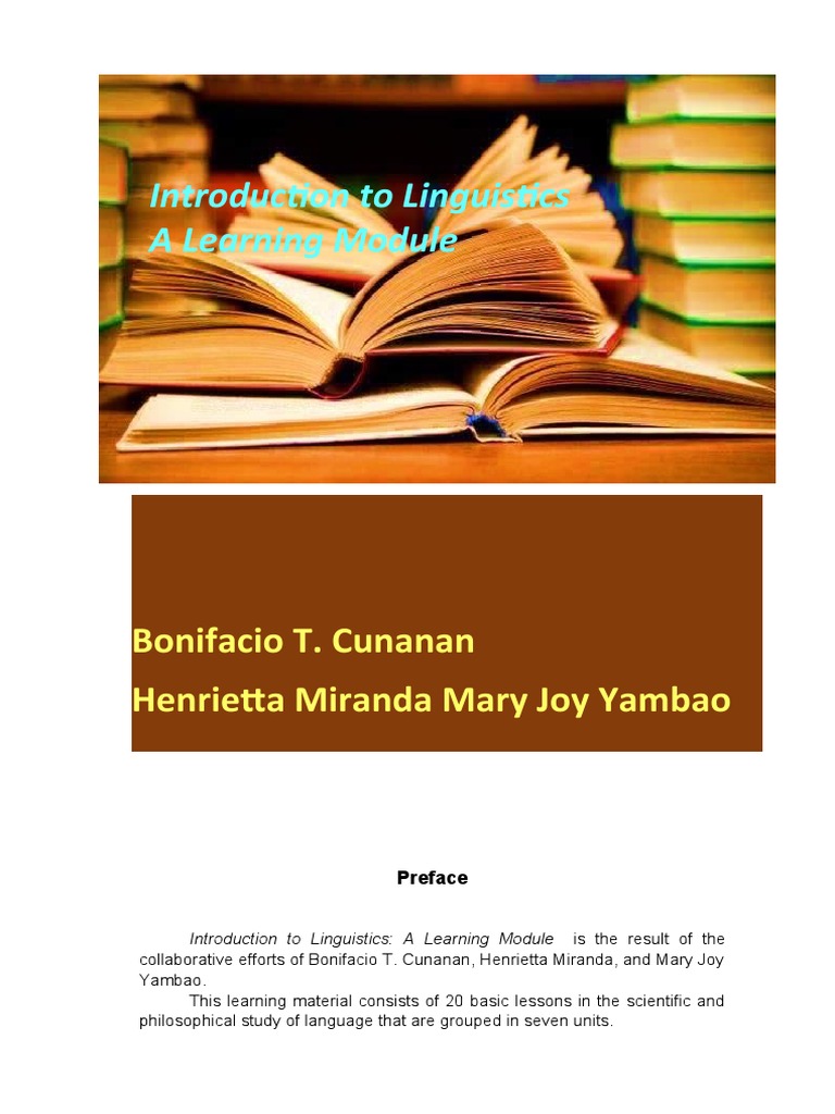 An Introduction to the Scientific Study of Language: A Learning Module ...