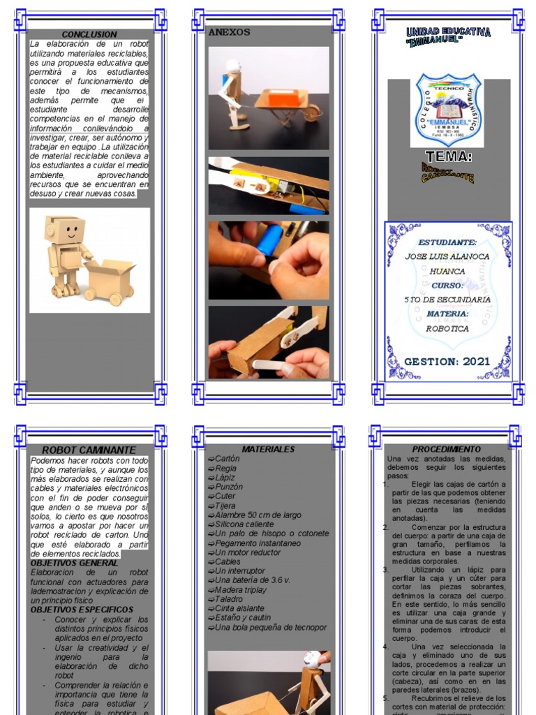 Triptico Robot | PDF | Robot | Robótica