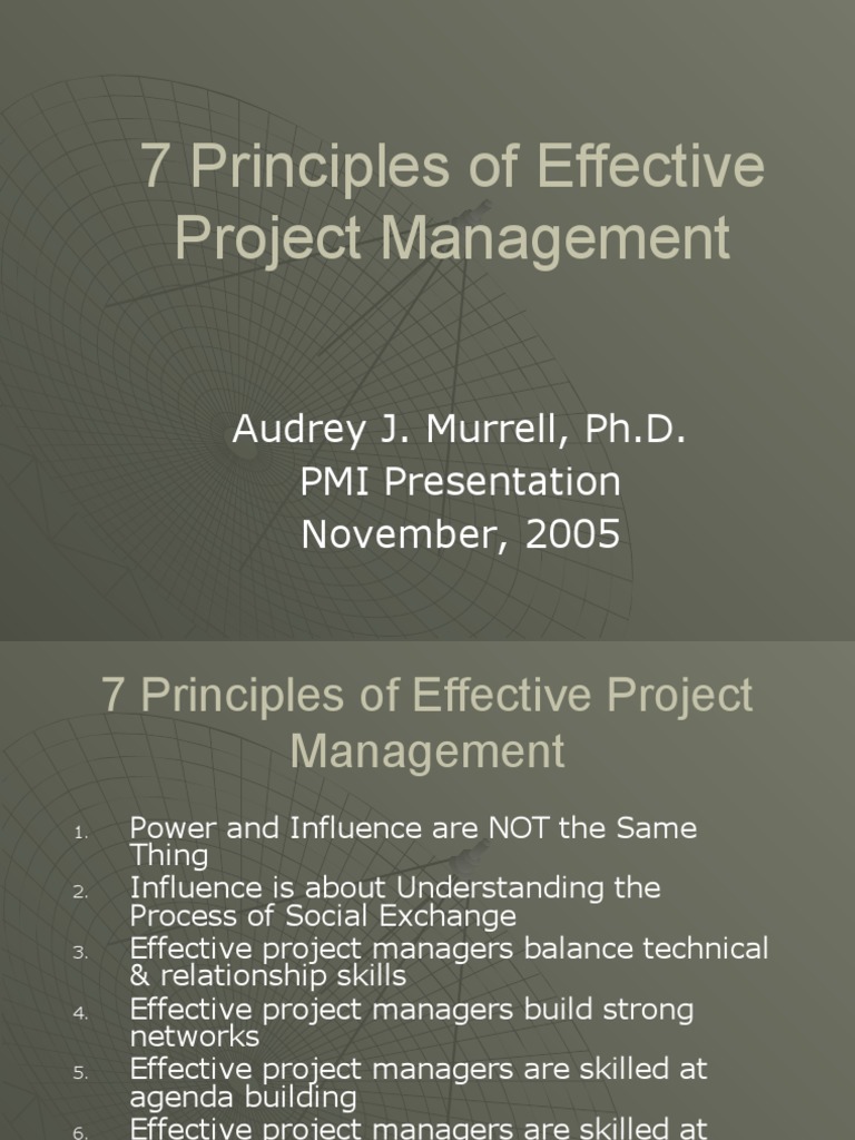 7 Principles of Effective Project Management | PDF | Power (Social And Political) | Negotiation