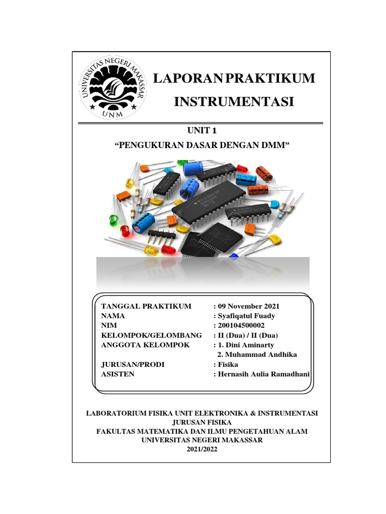 Syafiqatul Fuady - 200104500002 - Unit 1 Pengukuran Dengan DMM | PDF