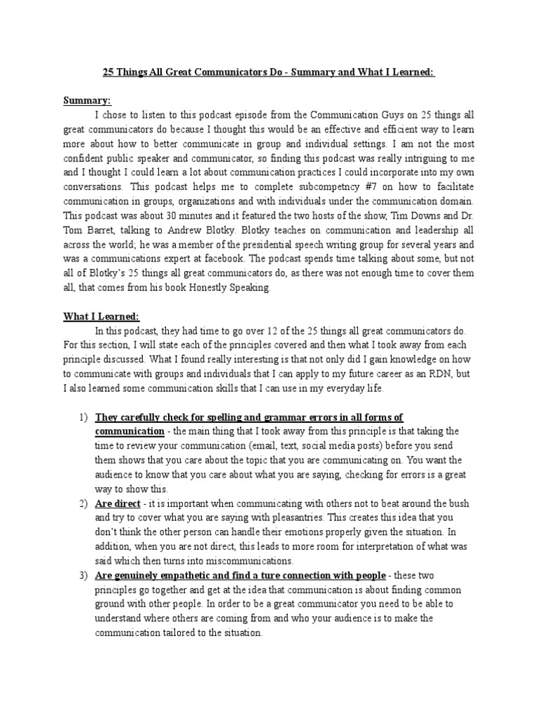 25 Things All Great Communicators Do | PDF | Communication | Storytelling