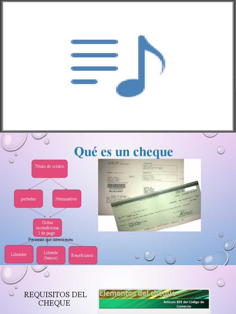 El Cheque | PDF | Cheque | Pagaré