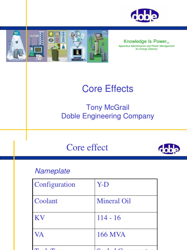 Core Effects: Tony Mcgrail Doble Engineering Company | PDF