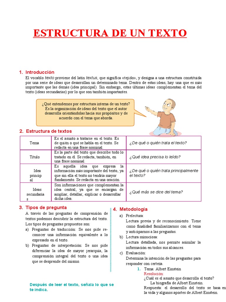 Estructura de Textos | PDF | Albert Einstein | Buceo bajo el agua