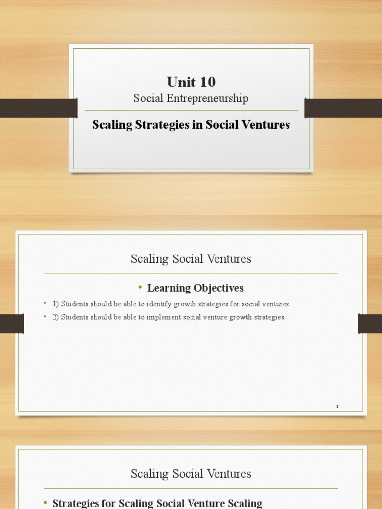 Scaling Strategies for Social Ventures | PDF | Franchising | Economies