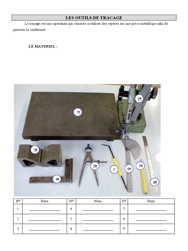 Les Outils de Tracage | PDF | Dureté (matériau)