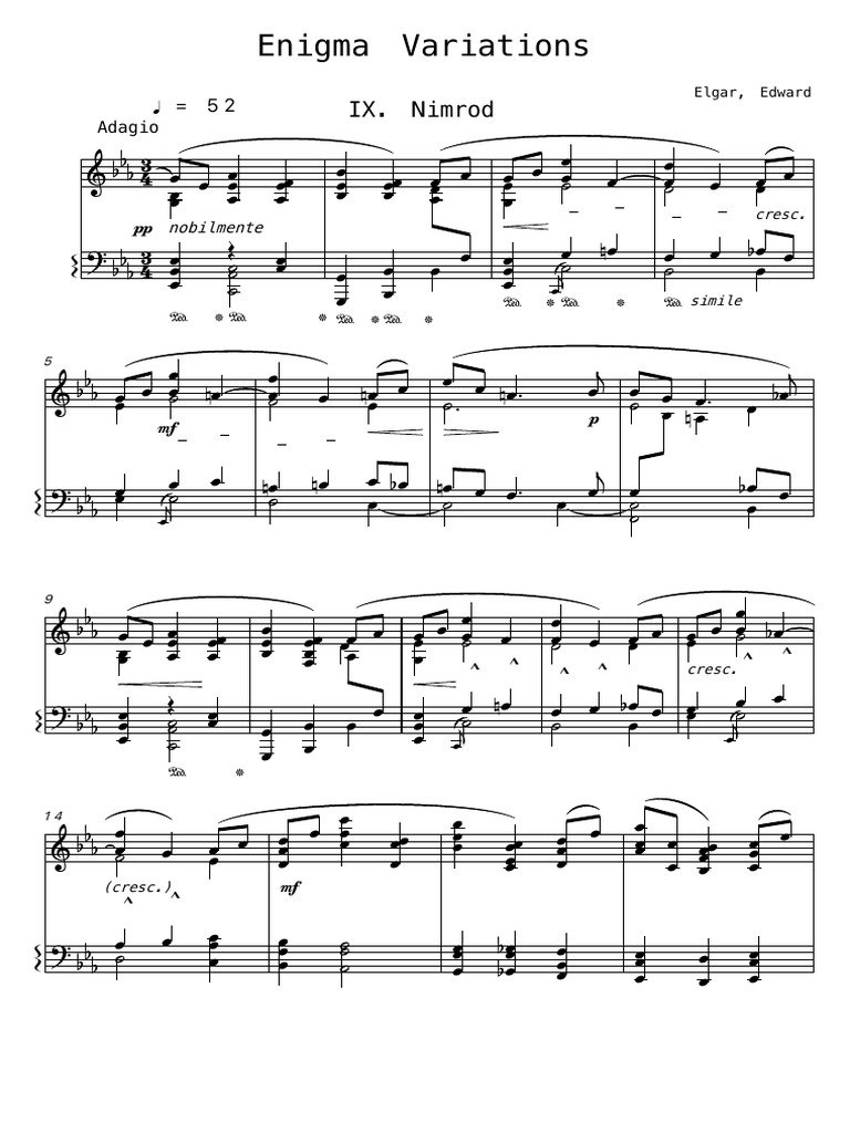 Enigma Variations: IX. Nimrod | PDF | English Musicians | Music