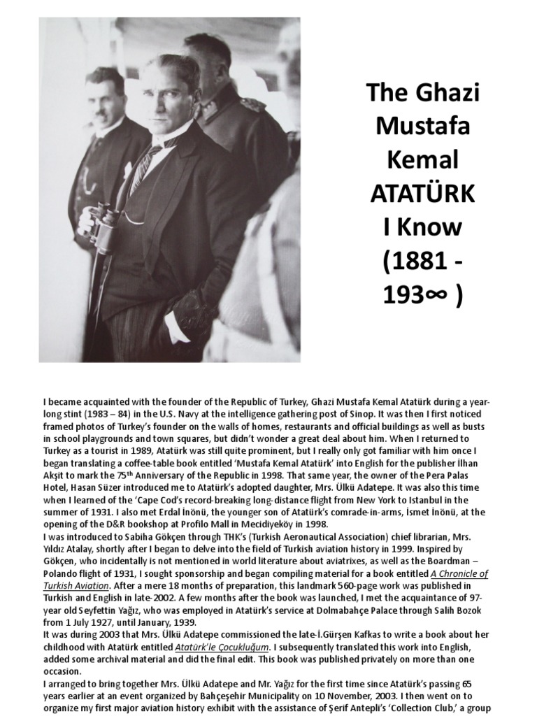 The Ataturk I Know | PDF | Mustafa Kemal Atatürk | Turkey