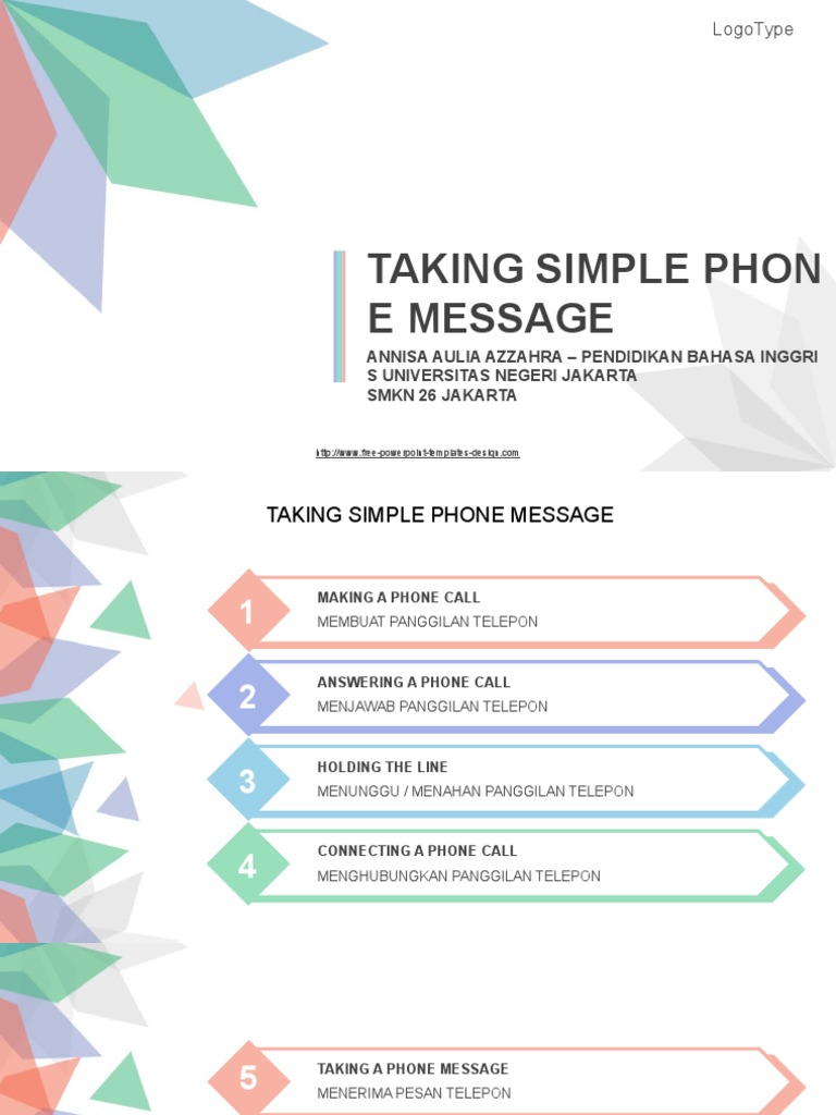 Taking Simple Phone Message | PDF | Communication