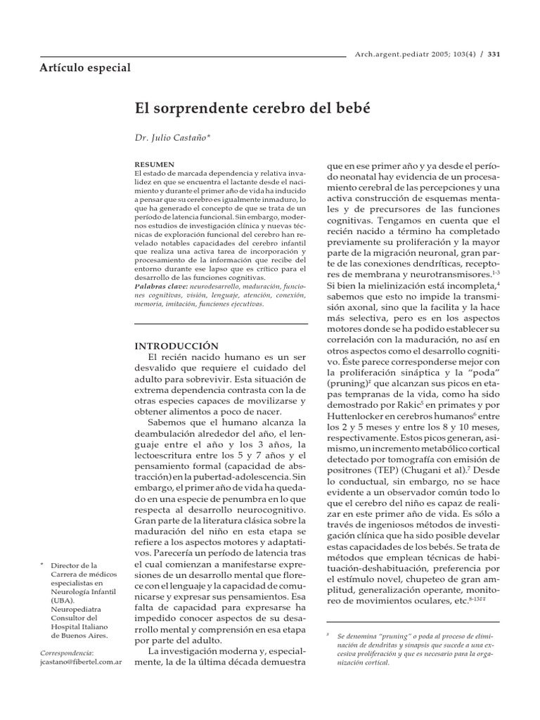 El Cerebro Del Bebe | PDF