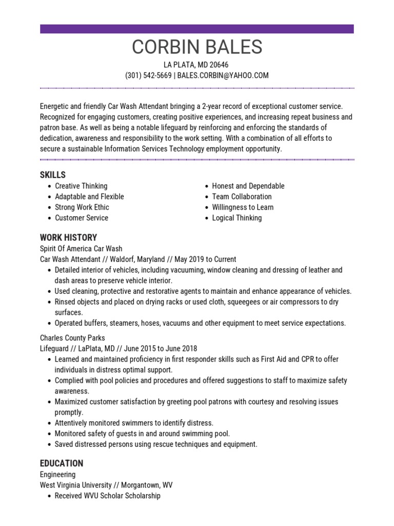 Corbin Bales Resume | PDF