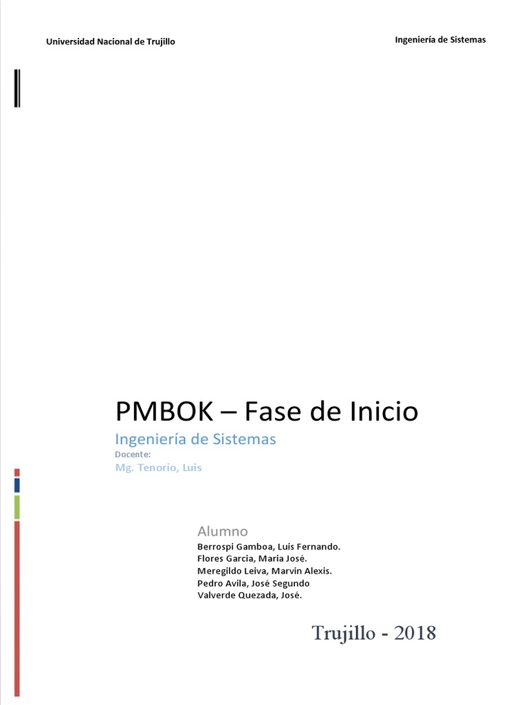 Fase de Inicio PMBOK 1 | PDF | Constitución | Gestión de proyectos