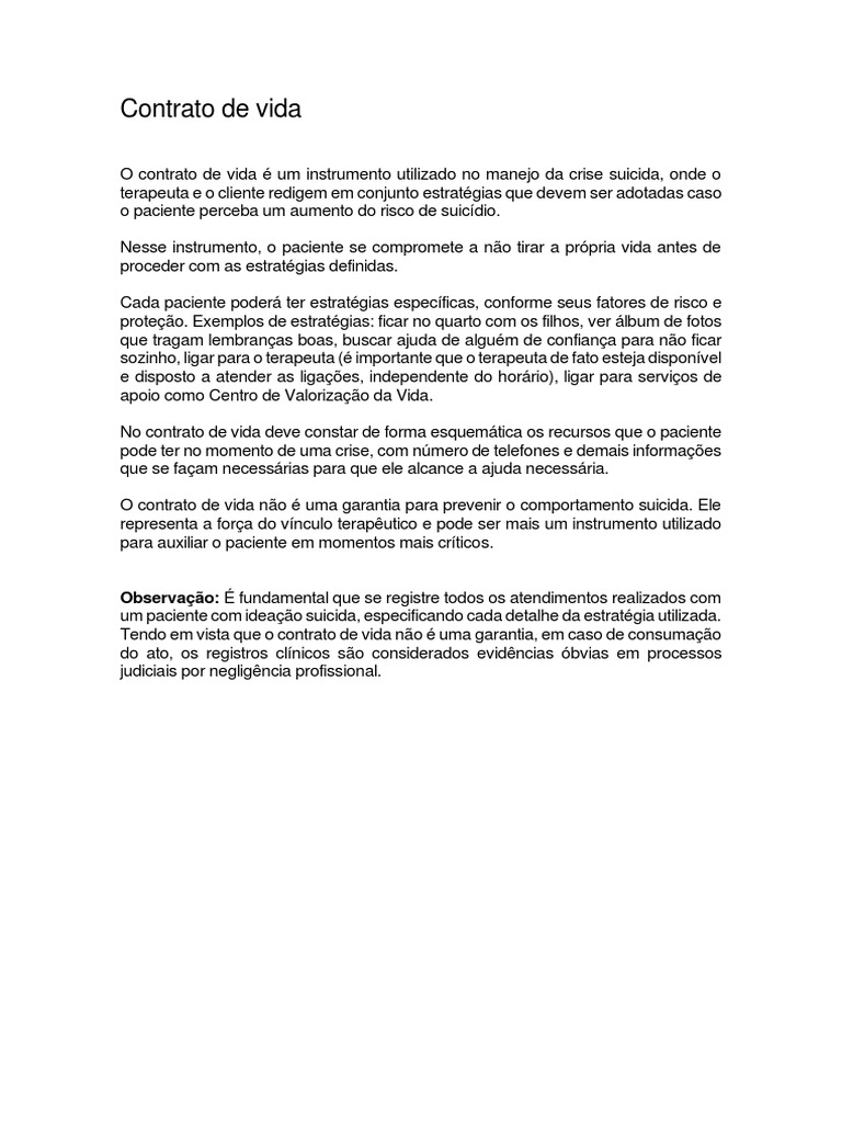 Contrato de Vida-1 | PDF