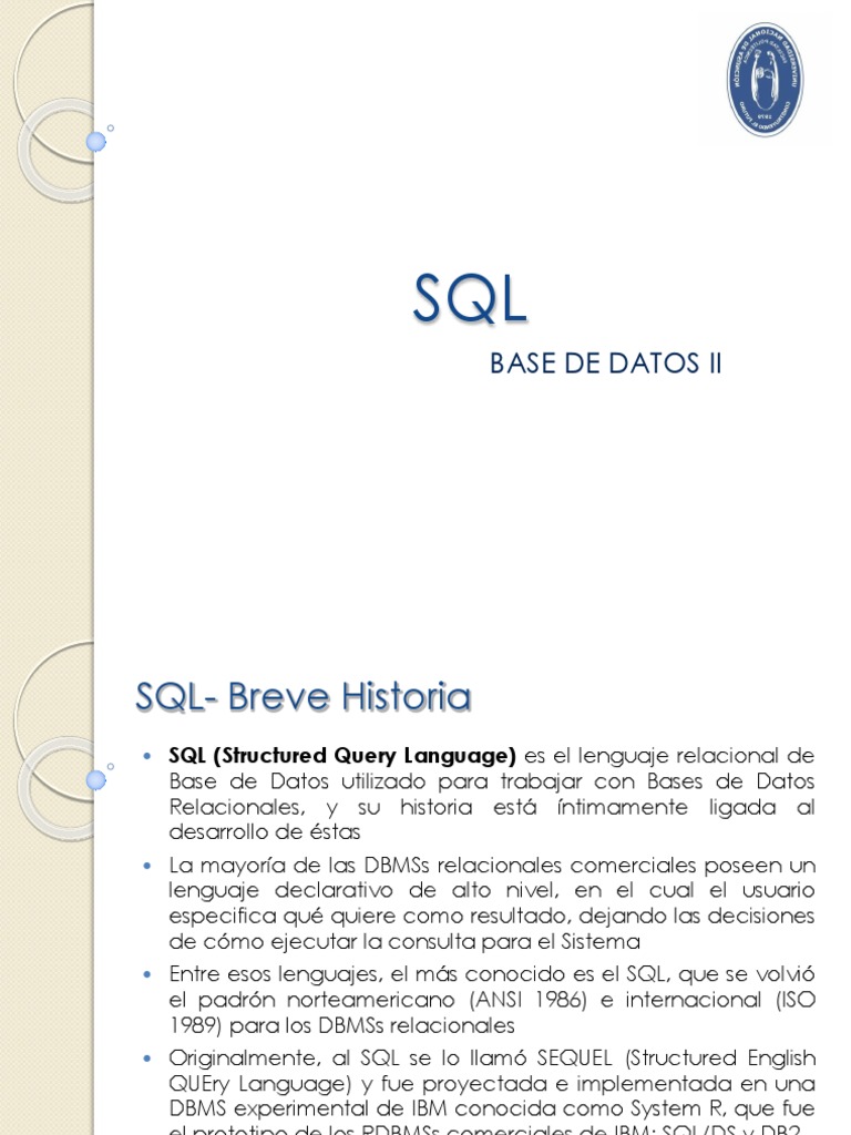 Bdii 04 SQL | PDF | SQL | Informática