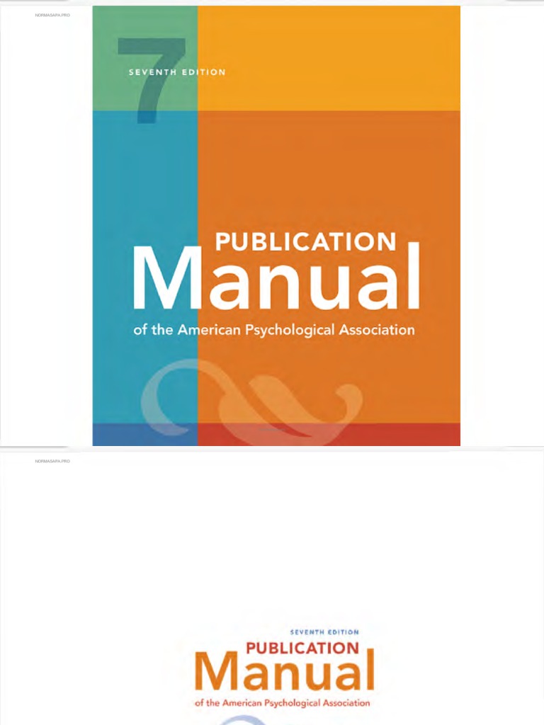 APA Manual 7th Edition | PDF