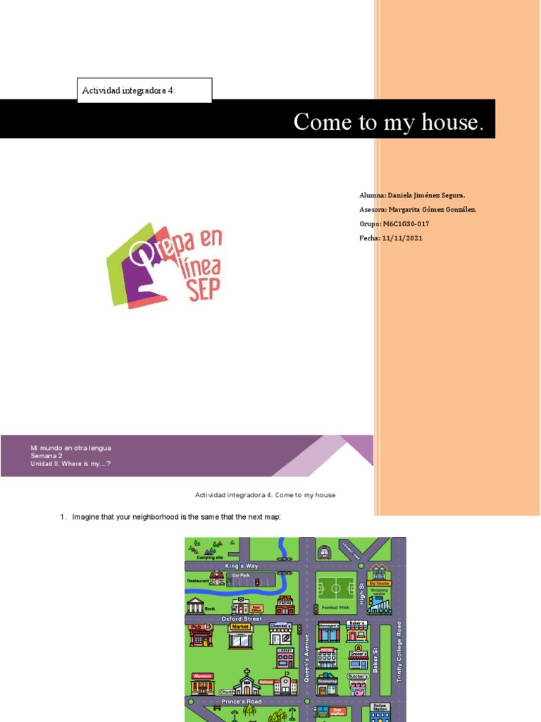 Come To My House.: Actividad Integradora 4 | PDF