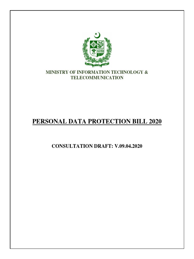 Personal Data Protection Bill 2020 Draft | PDF | Justice | Crime & Violence