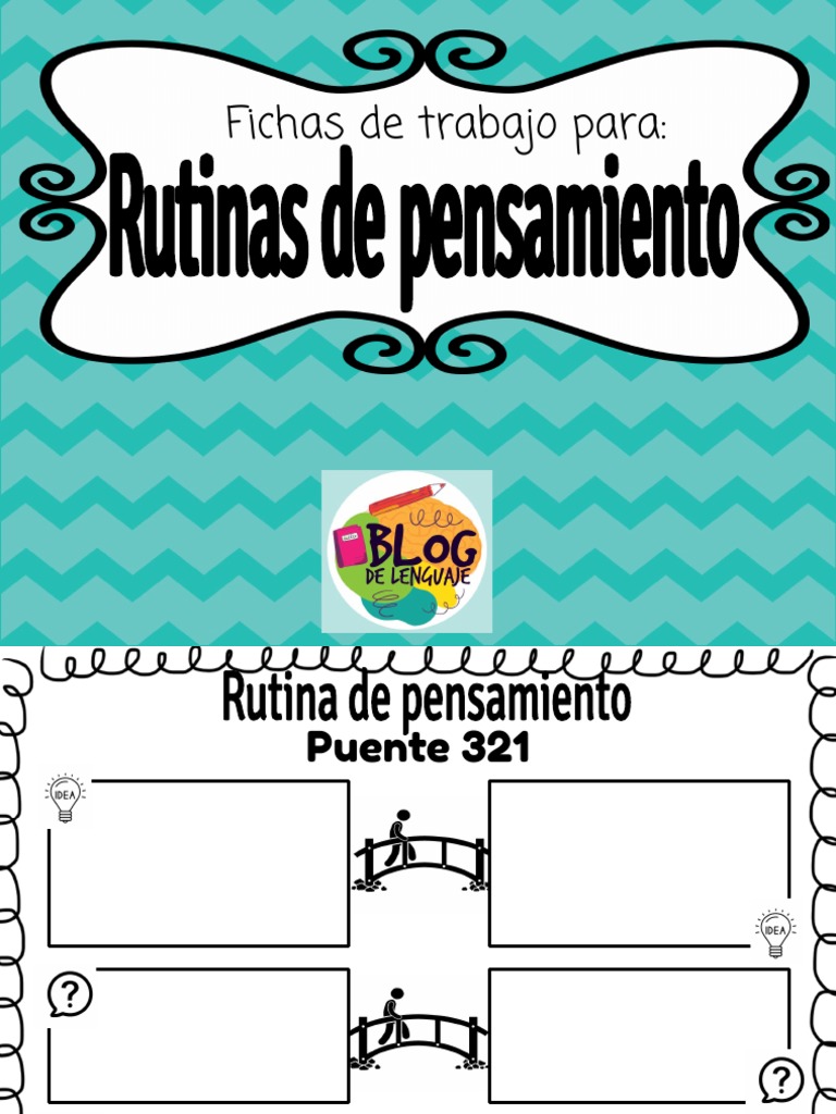 Fichas de Rutina de Pensamiento 321 | PDF