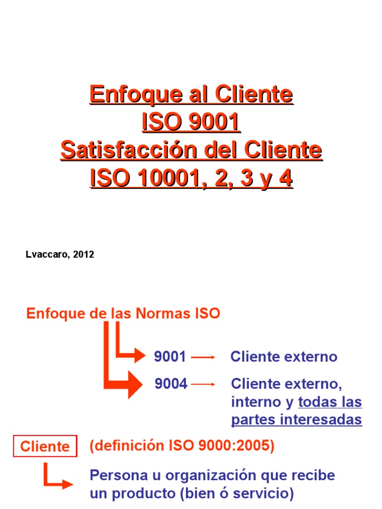 Enfoque Al Cliente en Iso 9001 2008 | PDF | La satisfacción del cliente ...