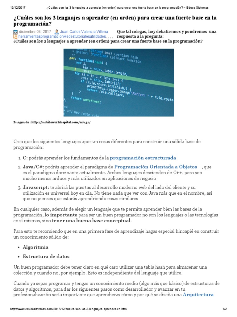 ¿Cuáles Son Los 3 Lenguajes A Aprender (En Orden) para Crear Una Fuerte ...