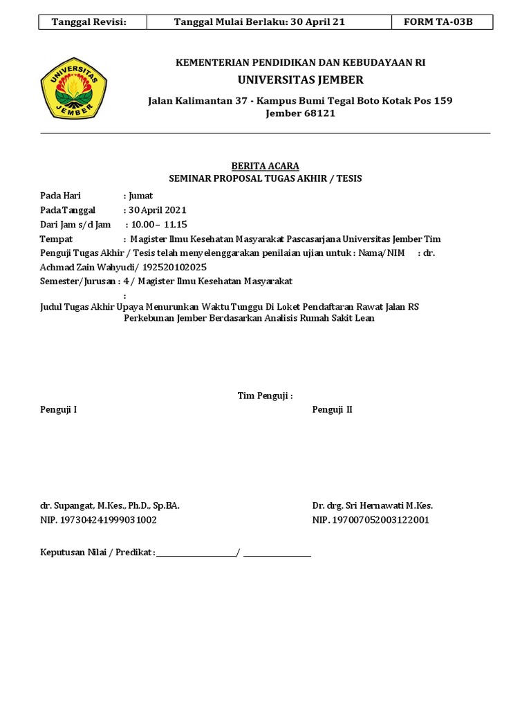 BERITA ACARA SEMPRO A | PDF