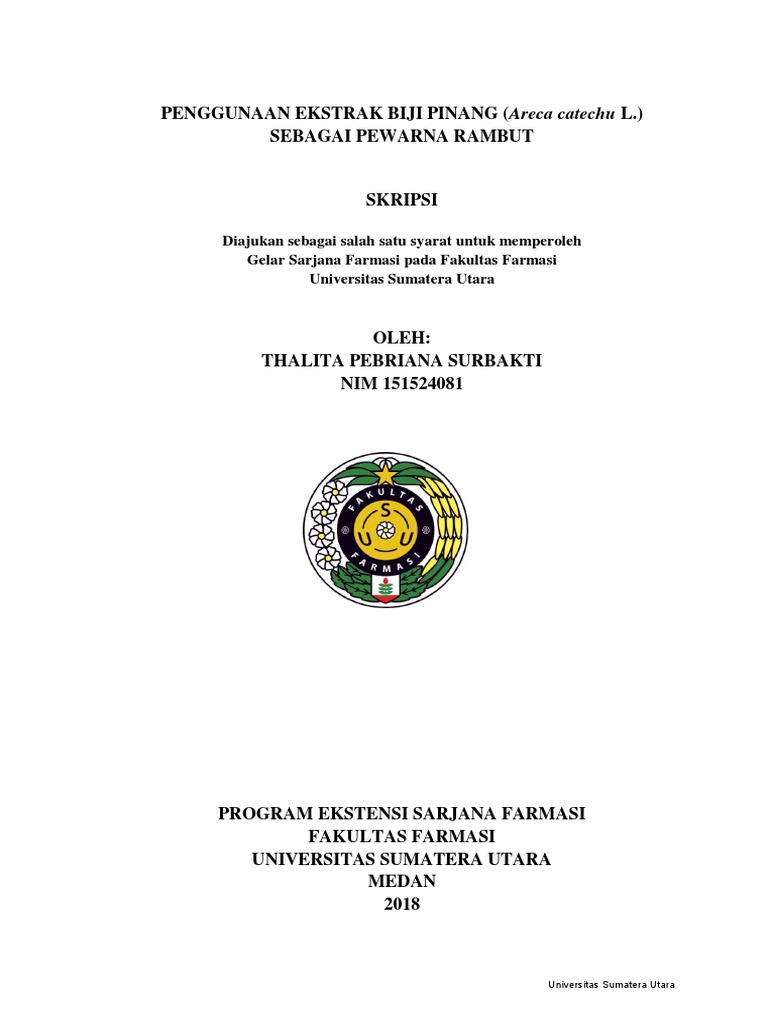 PENGGUNAAN EKSTRAK BIJI PINANG (Areca Catechu L.) | PDF