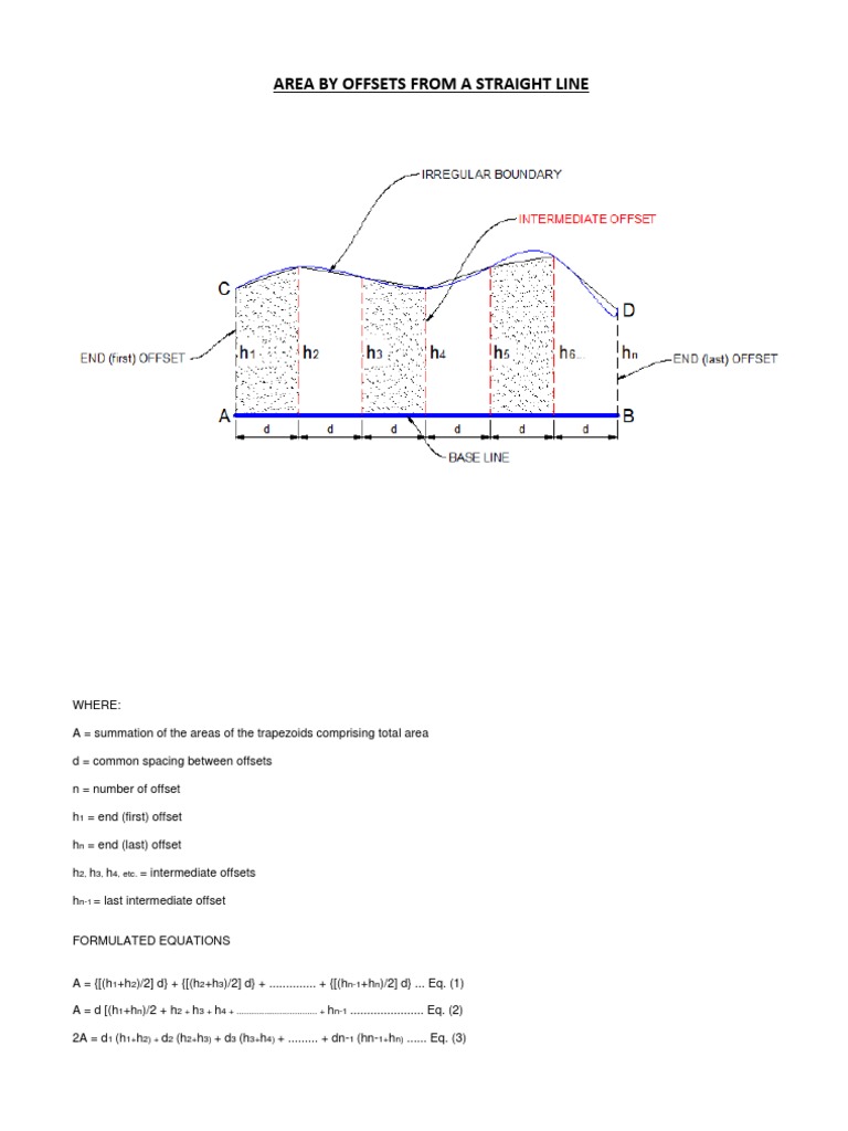 Area by Offsets From A Straight Line | PDF
