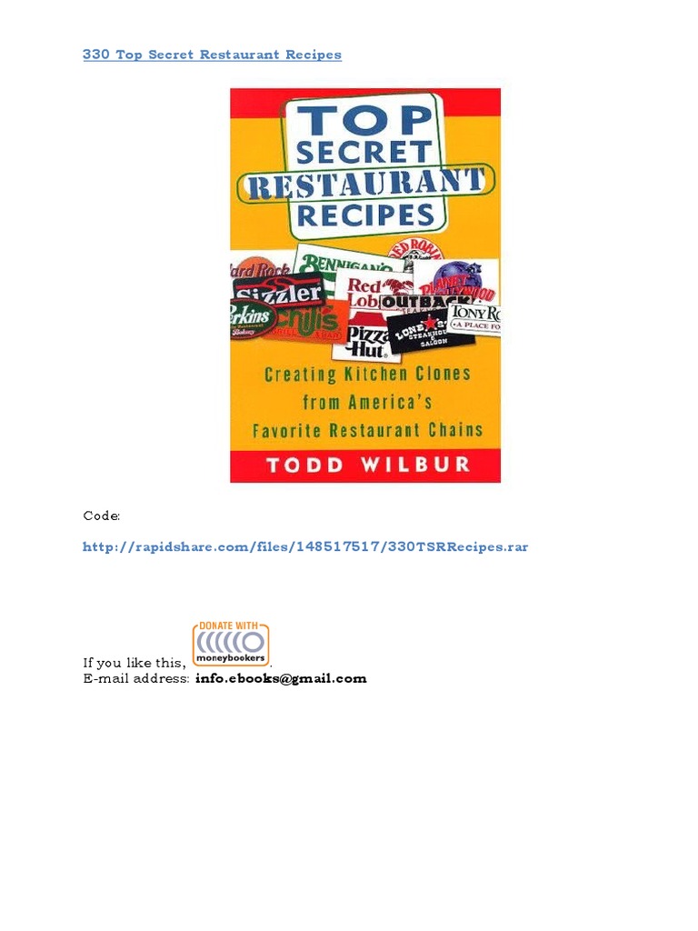 330 Top Secret Restaurant Recipes | PDF