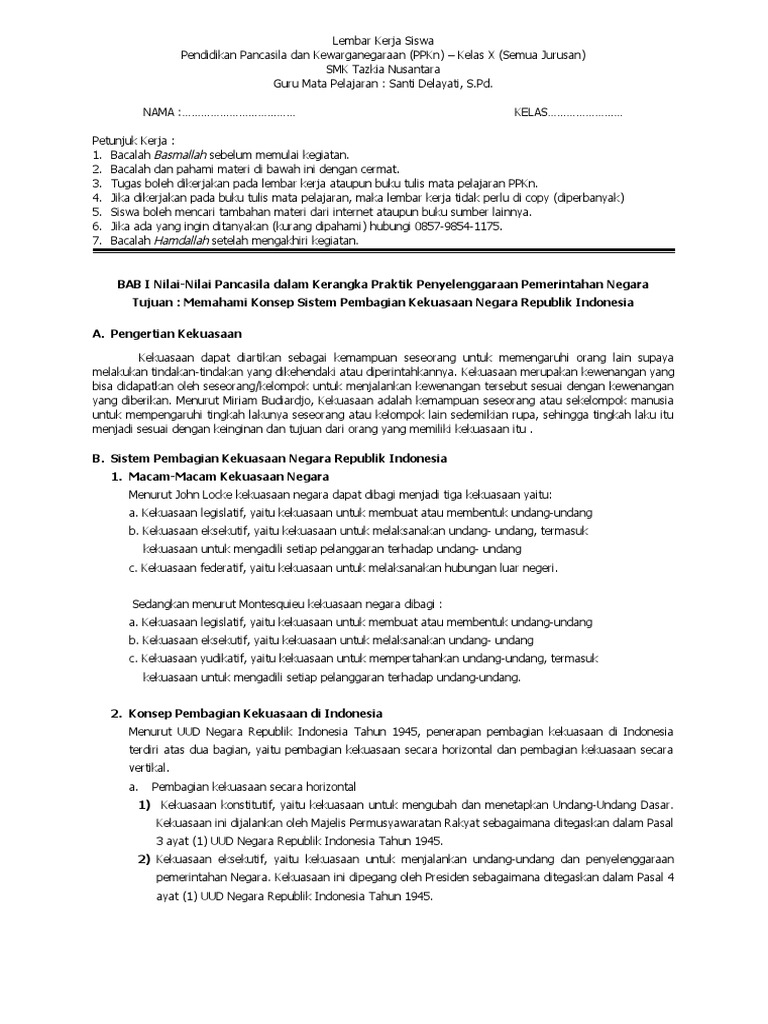 LK PKN 1 X | PDF | Politik | Ilmu Sosial