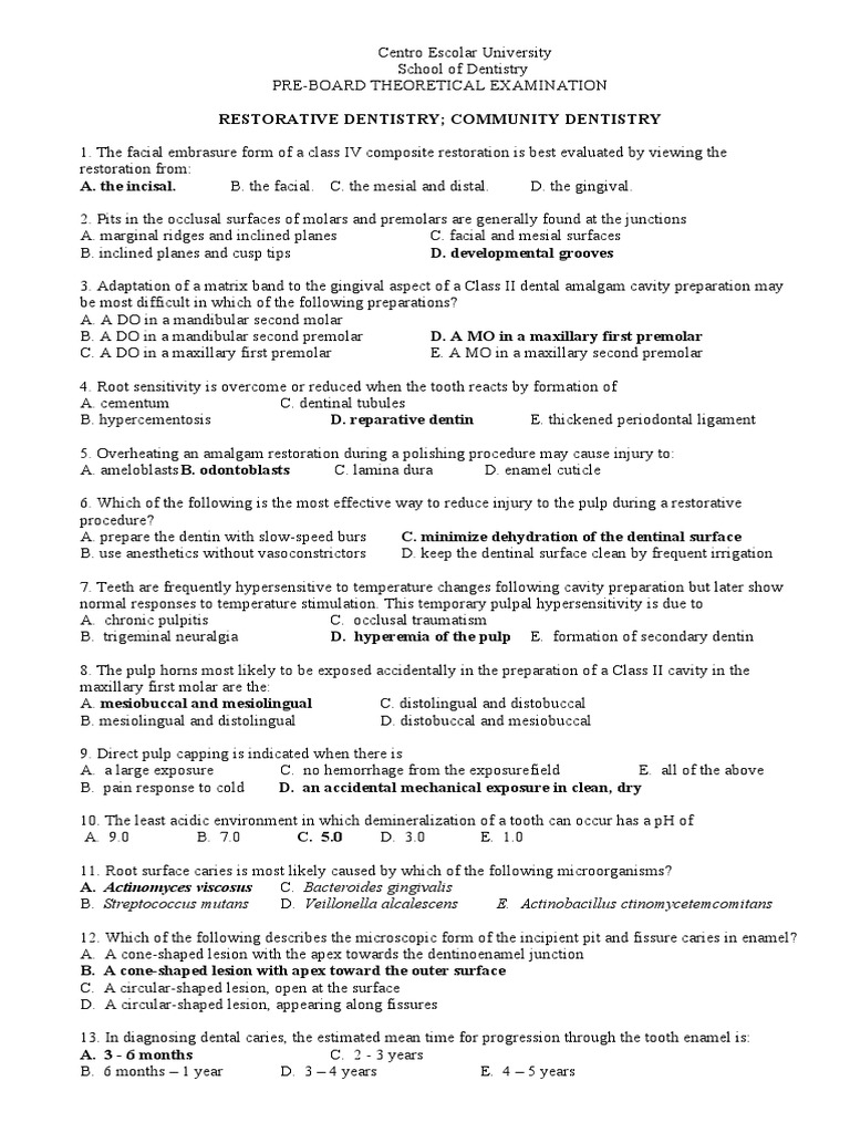 Facial Embrasure Form of A Class IV Composite Restoration | PDF | Mouth ...