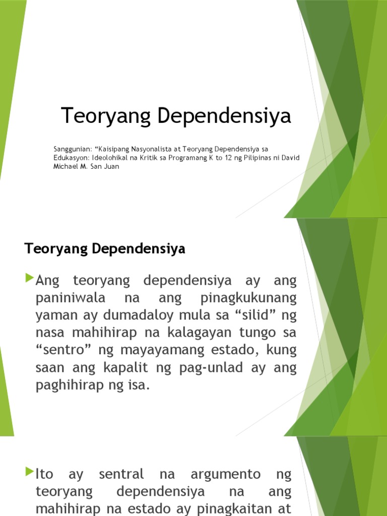 Teoryang Dependensiya | PDF