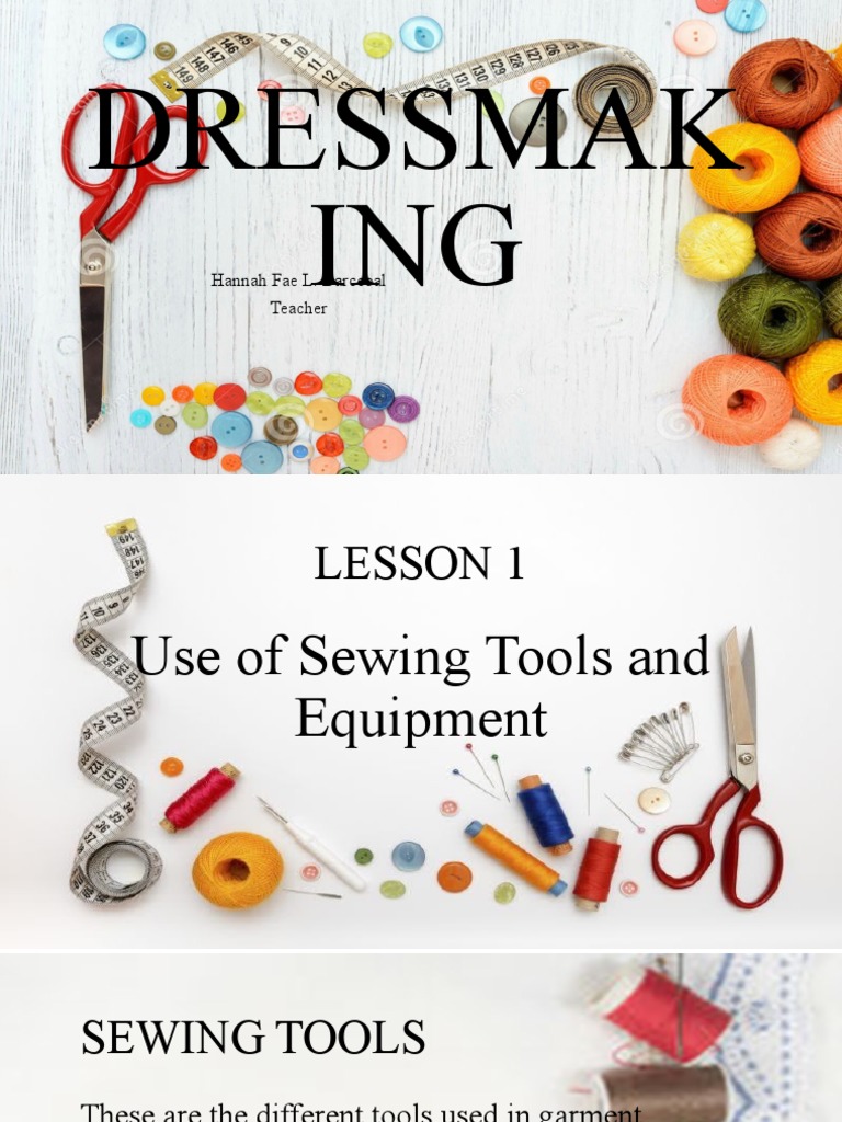 Essential Sewing Tools for Dressmaking | PDF | Sewing | Seam (Sewing)