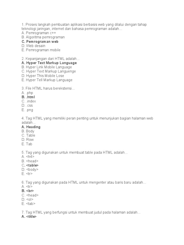 Contoh Soal Pemograman | PDF | Komputer