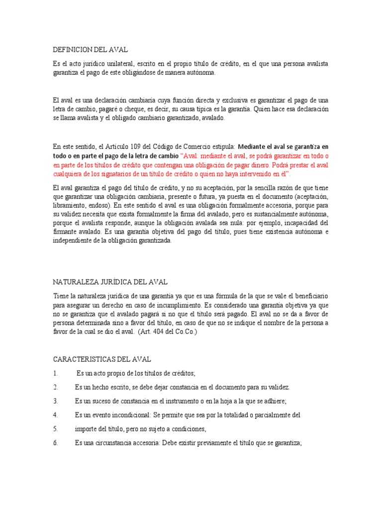 Sobre Aval | PDF | Pagaré | Instrumento negociable
